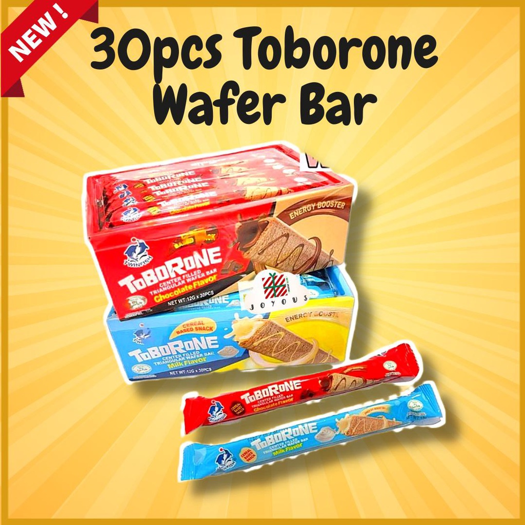 30pcs Twinfish Toborone triangular Wafer Bar with center filled ...