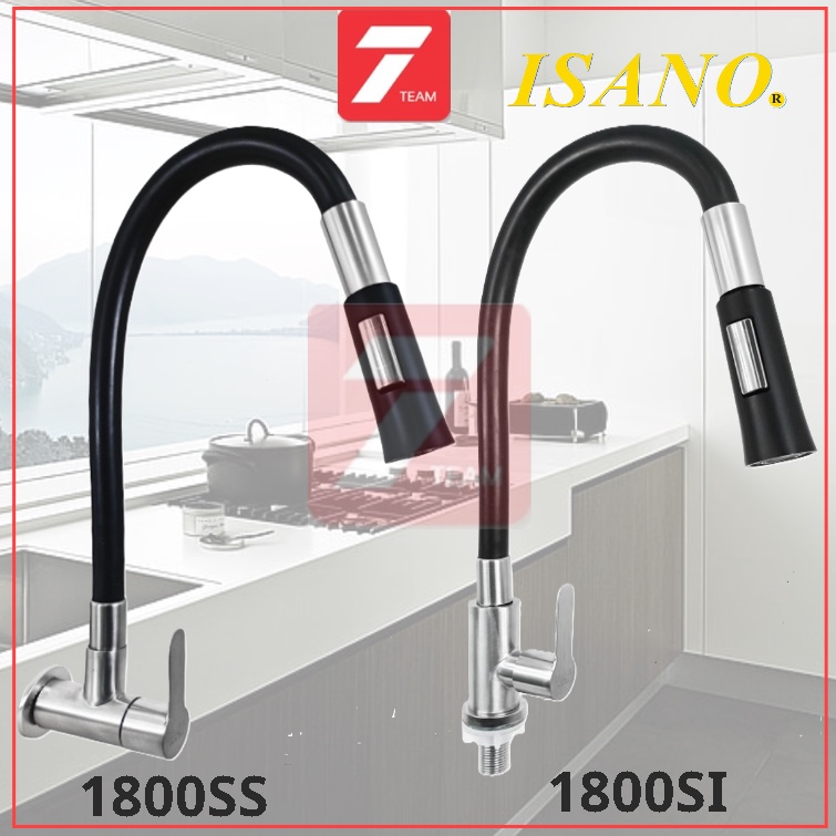 ISANO SUS304 BASIN TAP BLACK Pull Out Kitchen Faucet BLACK SILVER ...