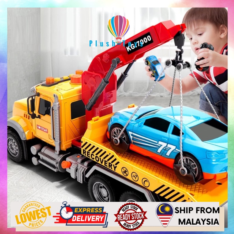 Large Lorry Engineering Vehicle Boy Toy Car Fire Ladder Truck Road ...