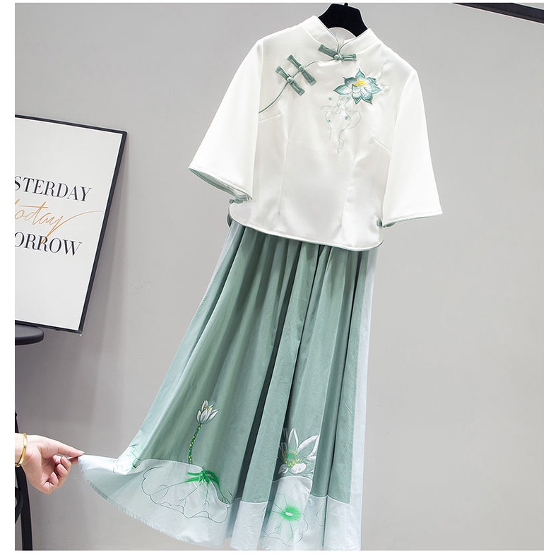 ^Lz^ 旗袍 Fashion 【two-piece Suit】 Hanfu Improved Version Women's ...