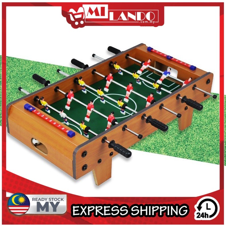 MILANDO Wooden Mini Tabletop Football Portable Table Football Futsal ...