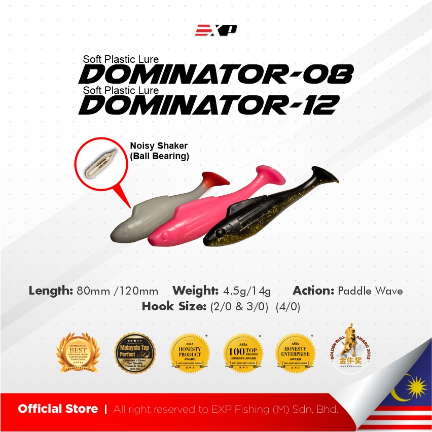EXP DOMINATOR Soft Plastic SP Lure Set 8cm 12cm | Shopee Malaysia