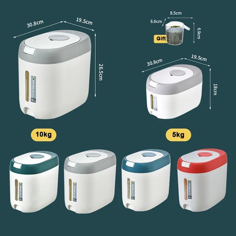 (3300GR) Shenar RICE DISPENSER 5KG/10KG FREE MEASURING GLASS / RICE ...