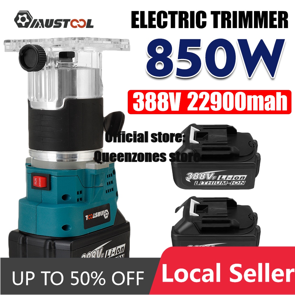 MUSTOOL Cordless Electric Trimmer Woodworking Engraving Slotting ...