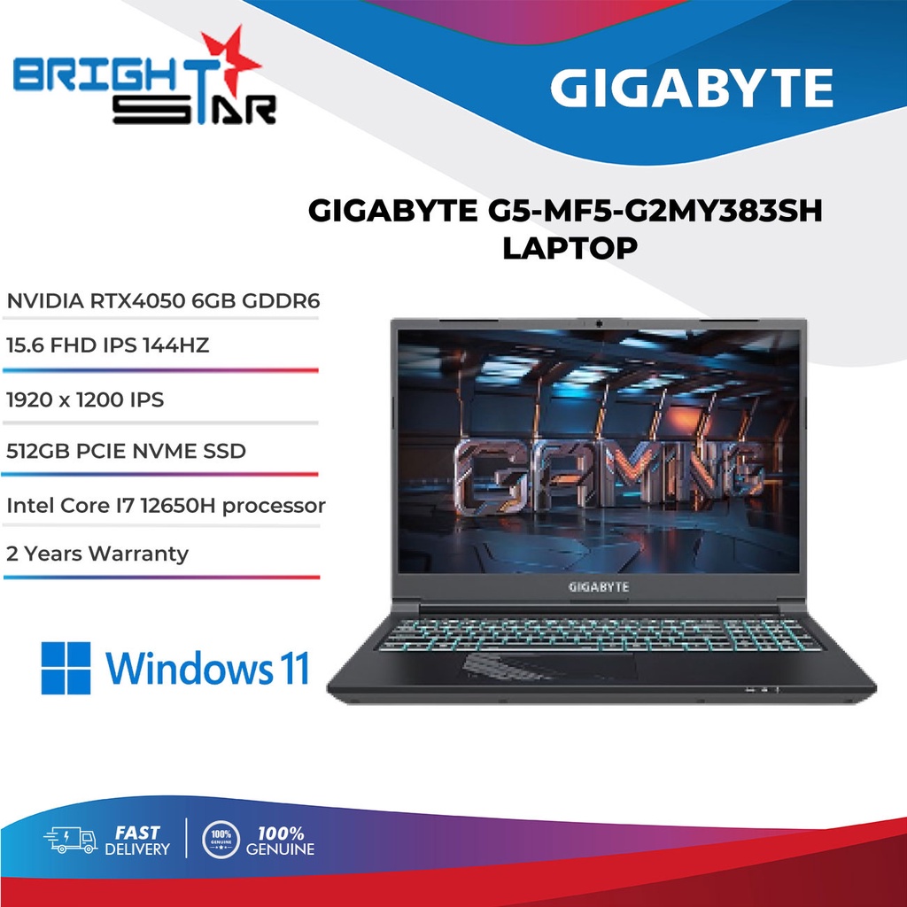 GIGABYTE G5-MF5 (G2MY383SH)15.6 FHD IPS 144HZ/I7-12650H/8GB/512GB SSD ...