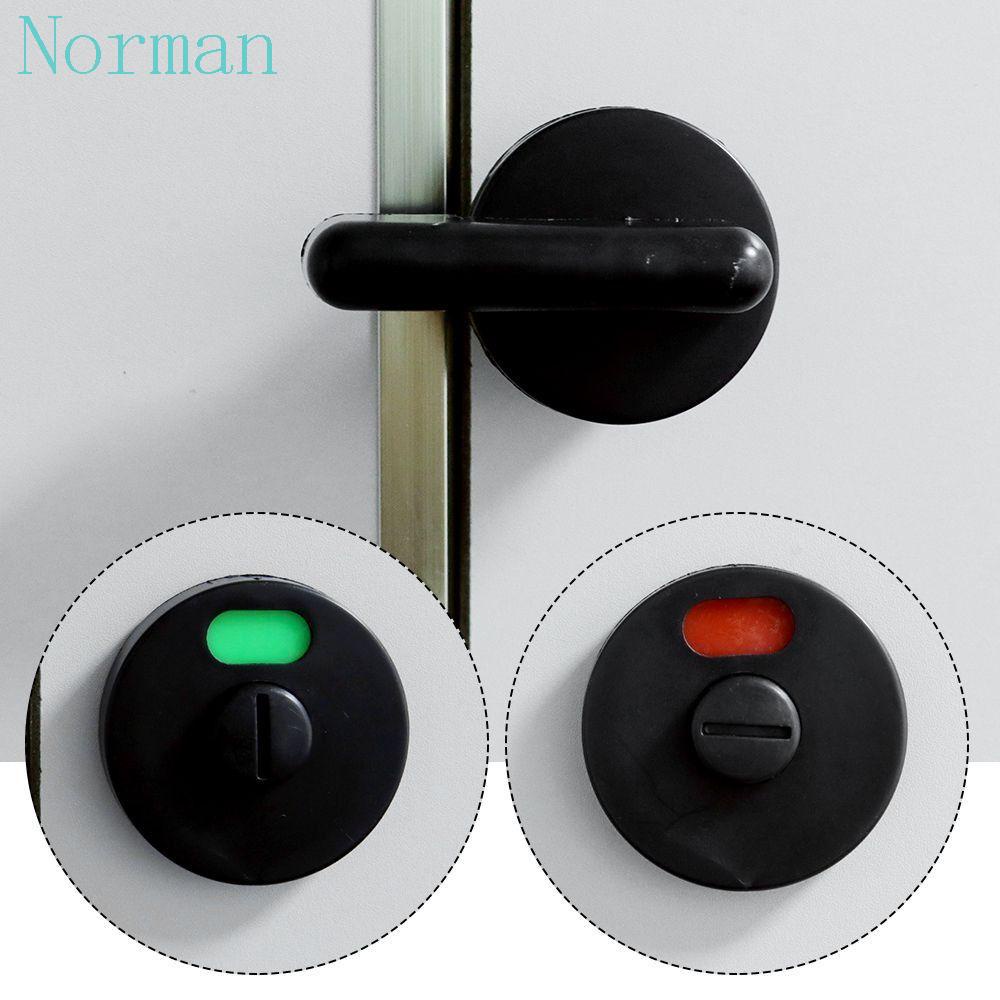 NORMAN Bathroom Door Lock, Bolt Catch WC Lock, Universal Plastic Black ...