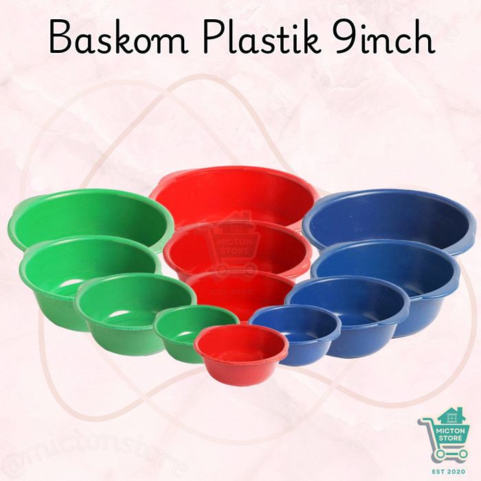 Homton Premium 9 Inch Plastic Basin Durable Plastic Container Food ...