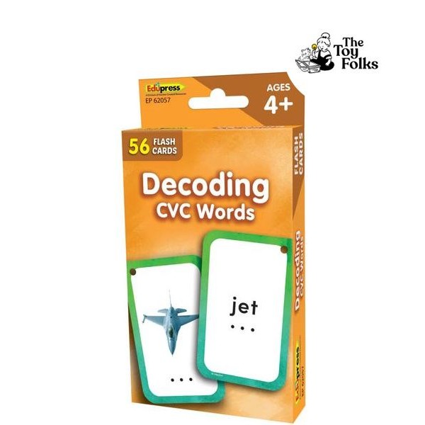 Teacher Created Resources Decoding CVC Words Flash Cards | Shopee Malaysia