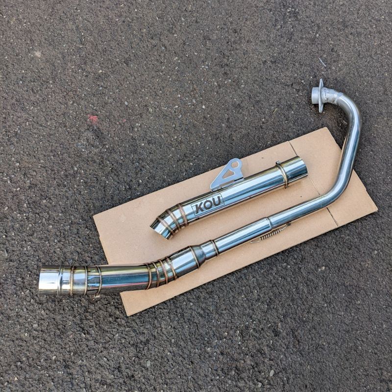 Open Spec pipe exhaust Kou canister tube type 51mm for Tmx 125 155 Rusi ...