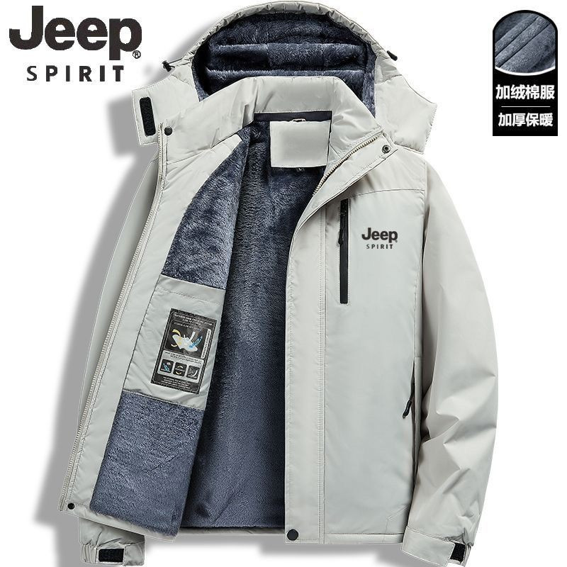 Genuine Jeep Jacket Brushed Thickened Men Women Outdoor Large Size ...