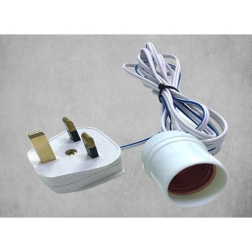 Bulb Double Layer Lamp Cable Complete Set With 3 Pin Plug Lampu Dengan ...