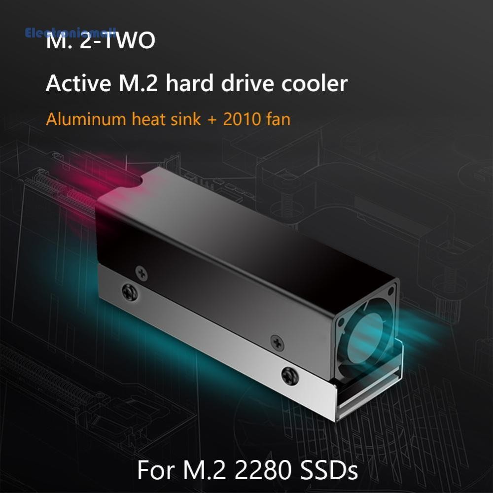 M.2 SSD Hard Disk Radiator Cooler with Fan Aluminum PCI-E NVMe Solid ...