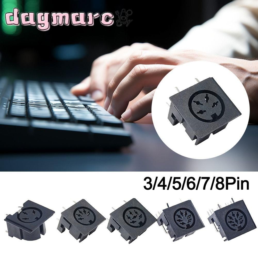 DAGMARC DIN Female Socket Connector, 4P/5P/6P/7P/8P PCB Panel Mount ...