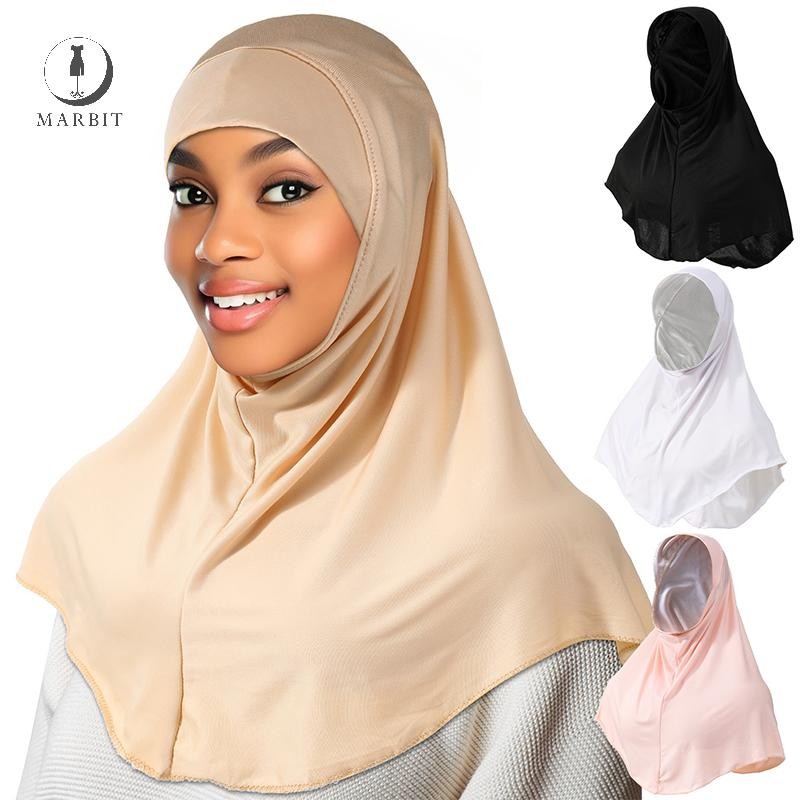 Marbit Ramadan Undercap Head Cover For Musulman Instant Modal Bonnet Hijab Turbans For Women ...