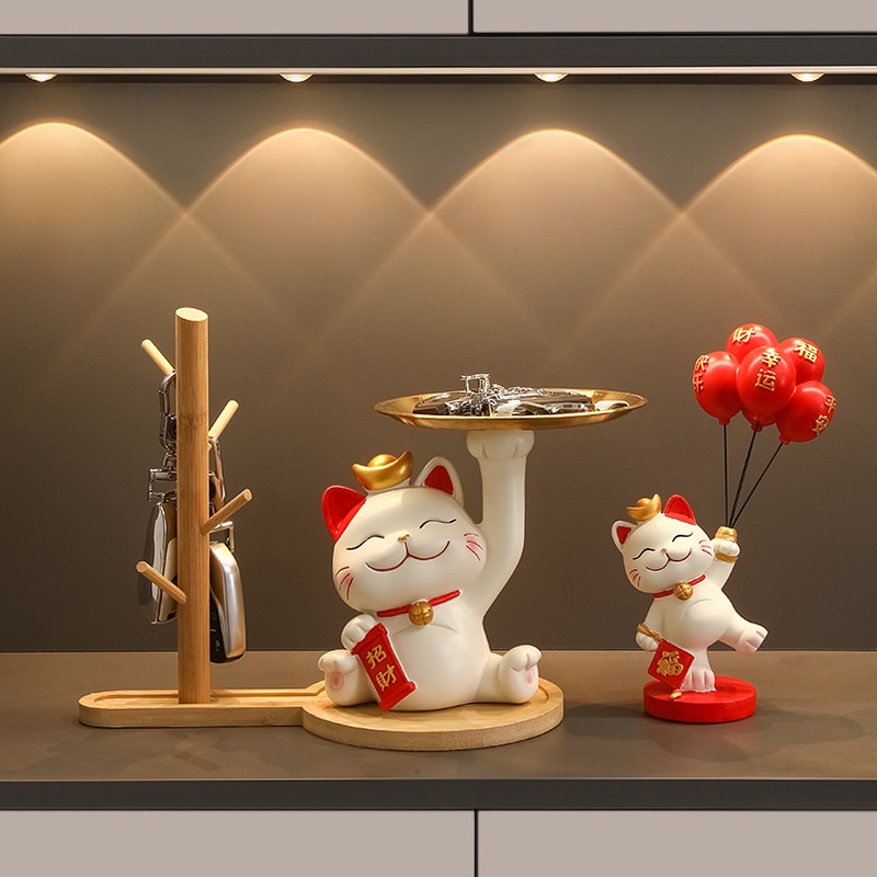 Living Room Housewarming Home Decorations Lucky Cat Desktop Decorations ...