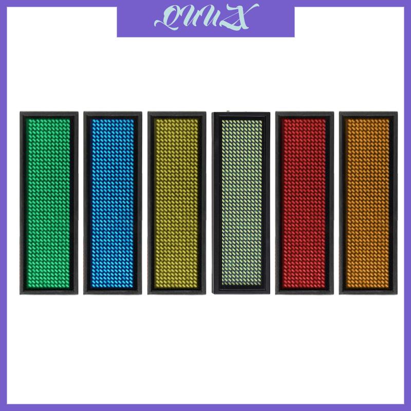 QUU Rechargeable Digital LED Badge Insignia DIY Programmable Scrolling ...