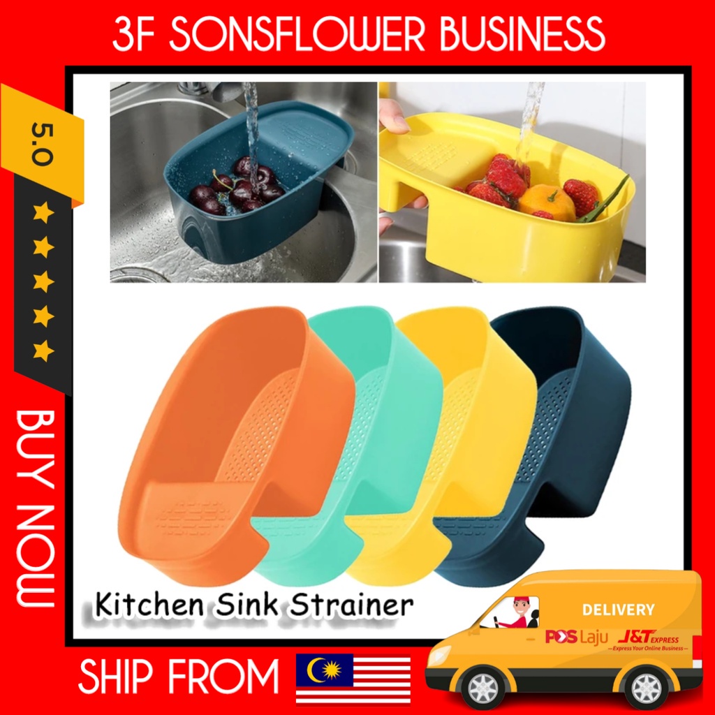 Kitchen Sink Drain Strainer Basket Compost Corner Sink Strainer Basket ...