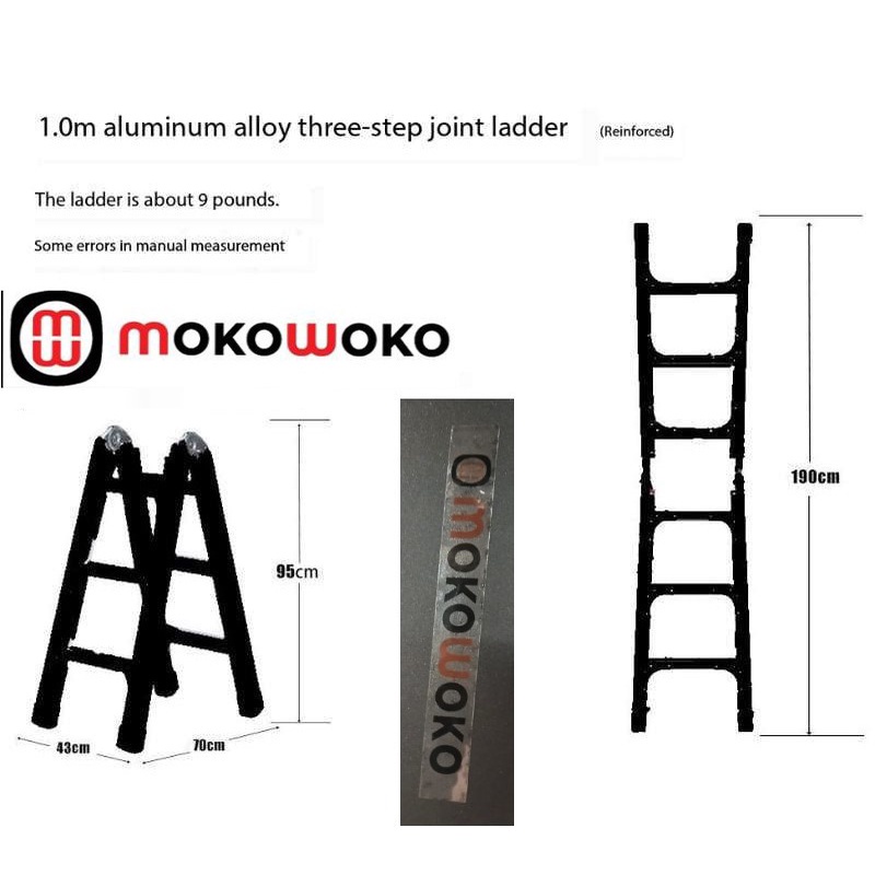 Public 2 Side Step Folding Ladder 6 Step 1.9 Meter Multifunctional ...