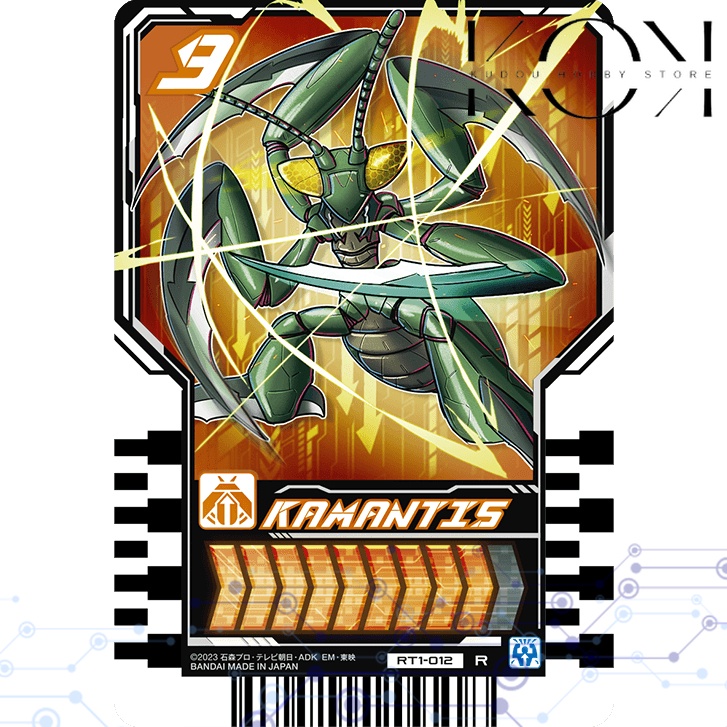 Bandai Kamen Rider Gotchard DX Ride Chemy Trading Card RT1-013 RT1-012 KAMANTIS 假面骑士歌查德 DX卡牌 ...
