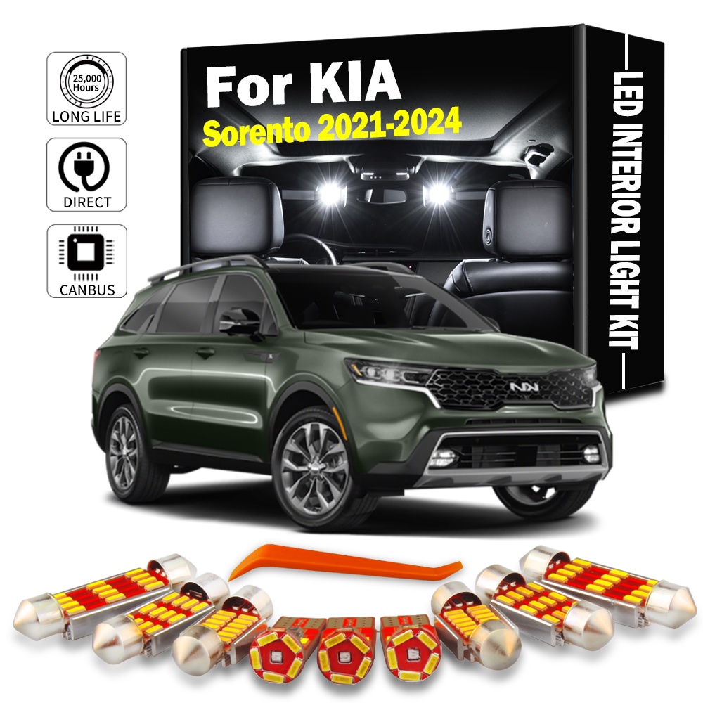 10Pcs For New Kia Sorento MK4 4 IV MQ4 2021 2022 2023 2024 LED Interior Reading Light Bulb Kit ...