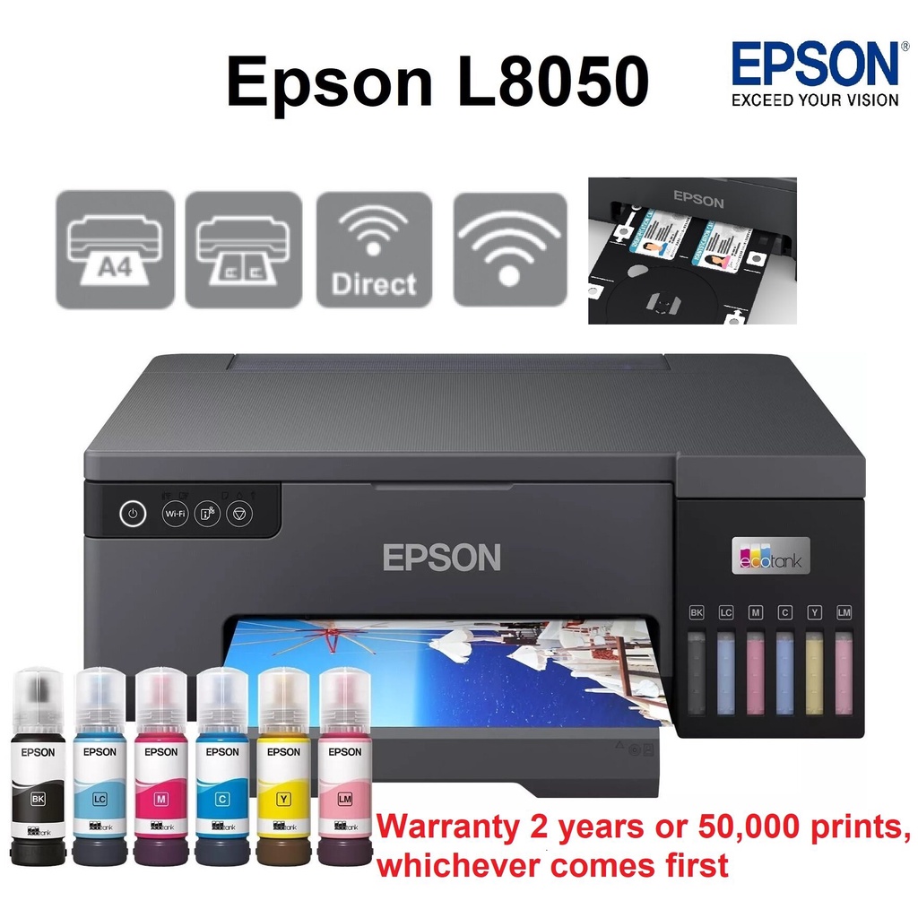 Epson L8050 (replacement of L805) Wifi Ink Tank Photo Printer - Print ...