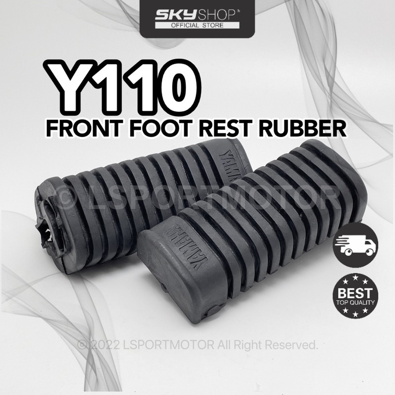 YAMAHA Y110 FRONT FOOT REST RUBBER (R/L) FOOTREST KAKI RUBBER DEPAN ...