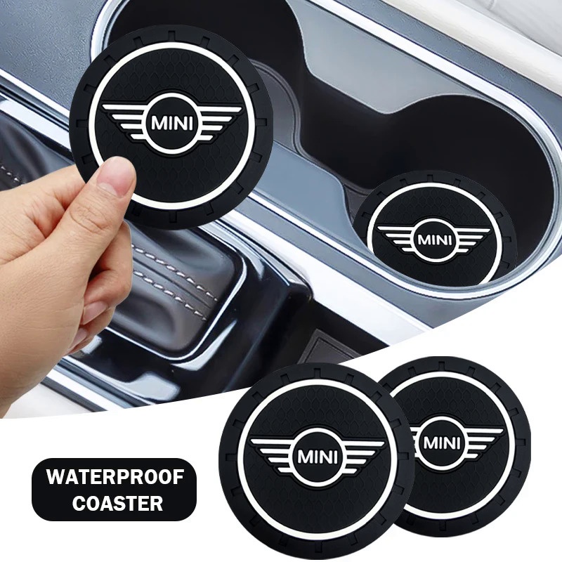 1/2pcs Car Coaster, Water Cup Holder, Silicone Anti Slip Pad For MINI ...