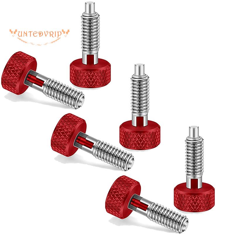 Red Hand Retractable Spring Plunger with Knurled Handle M6 Type Quick ...