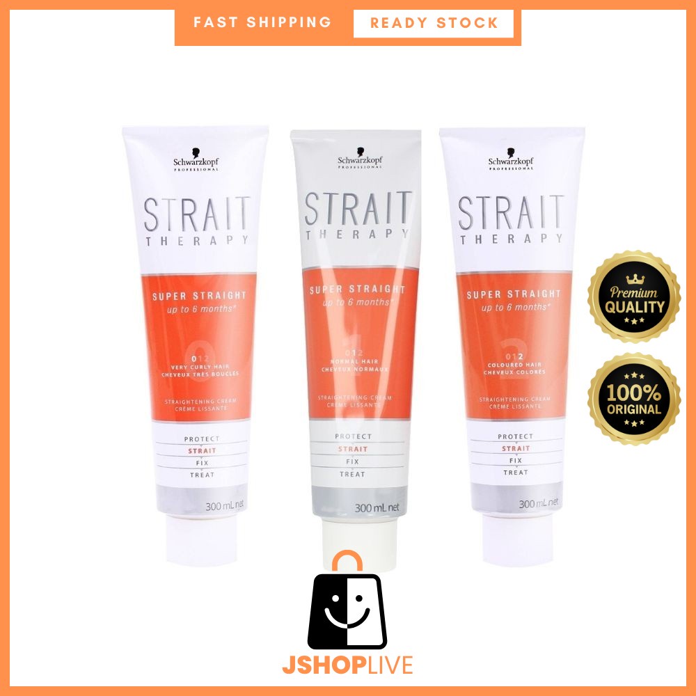 SCHWARZKOPF STRAIT THERAPY Straightening Cream - 300ML (BB) | Shopee ...
