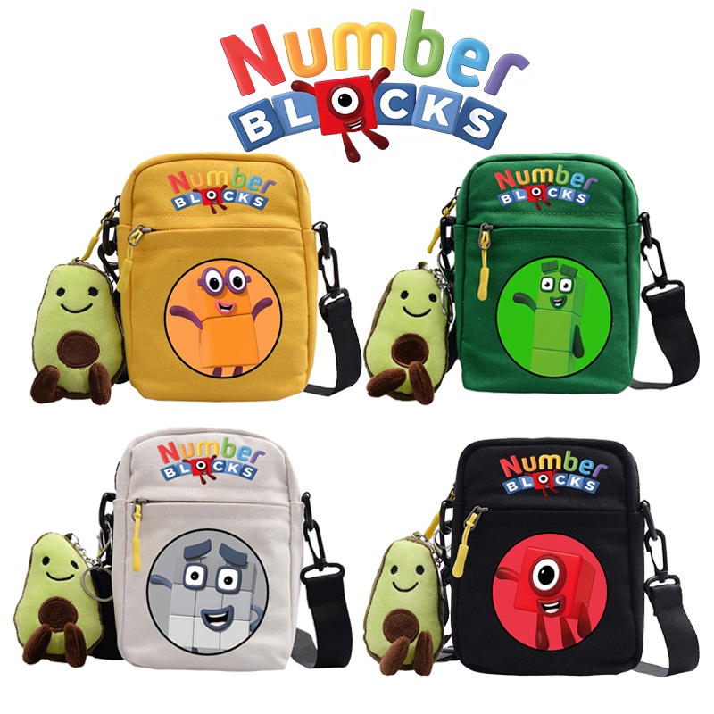 Numberblocks Shoulder Bag Cartoon Canvas Crossbody Bags Cute Kids Small ...
