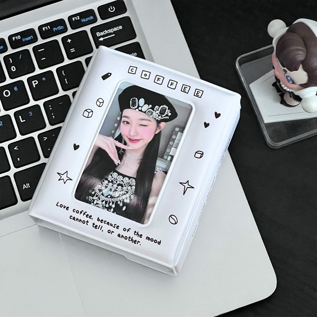 Ins Breakfast Coffee Black and White Envelope Card Case Skeleton Simple ...