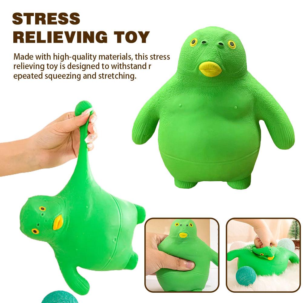 Soft Cute Green Head Fish Squishy Stress Relieving Toy Stretching ...