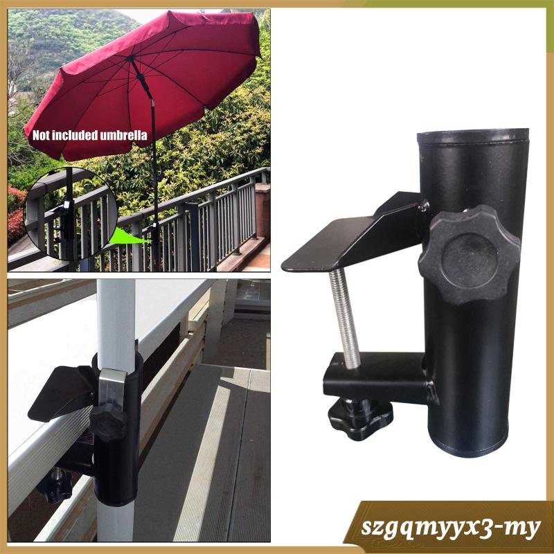 [ Metal Clamp Holder Umbrella Mount Table Chair Clamp Parasol Stand ...