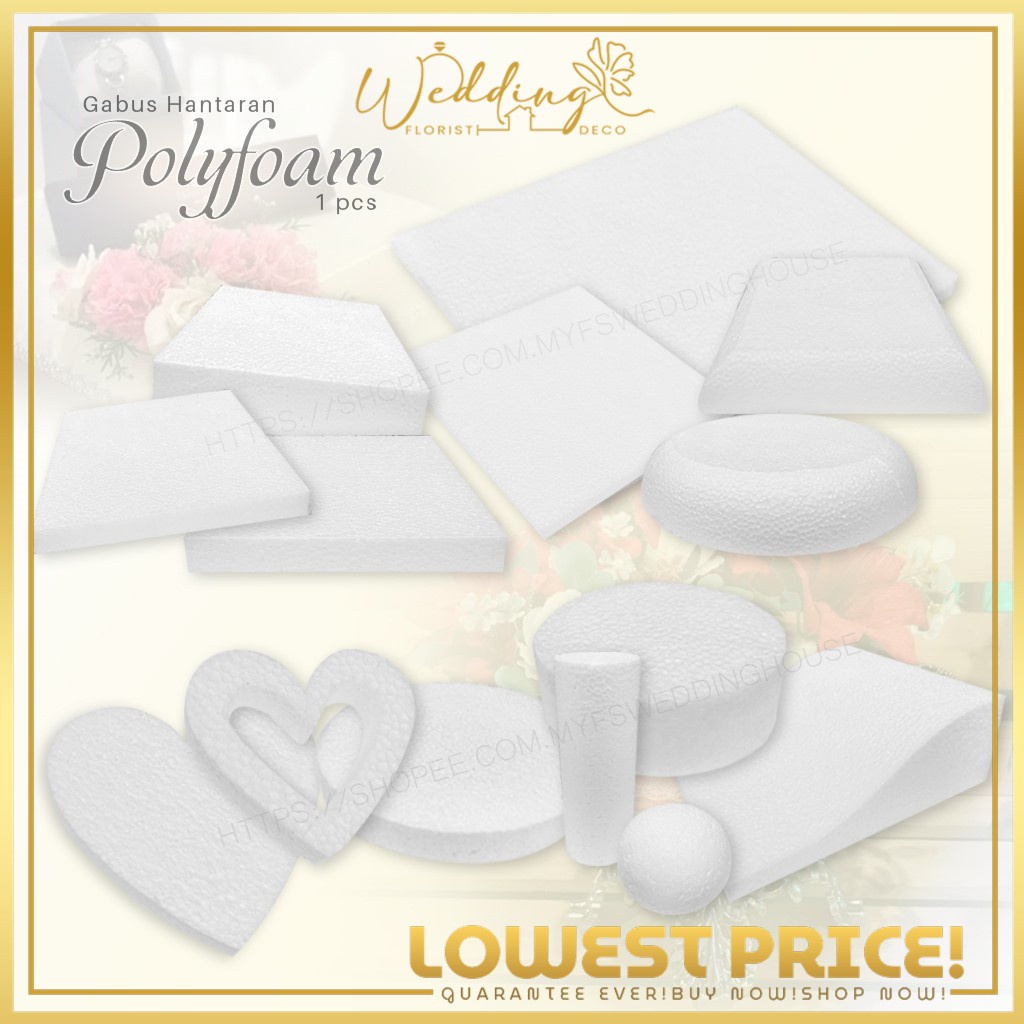 1 PC - POLYFOAM/WHITE FOAM/SQUARE FOAM/BALL FOAM/LOVE FOAM/CIRCLE FOAM ...