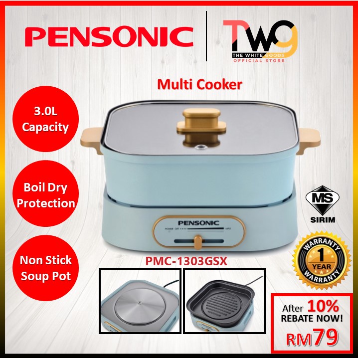 [FAST SHIPPING] Pensonic PMC-1303GSX (2 in 1) Multi Cooker with Grill ...