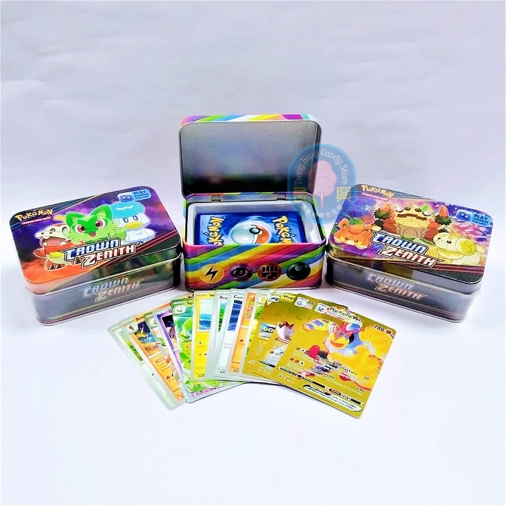 METAL BOX (1Box @ 42pcs) Pokemon Trading Card Game Cartoon Characters ...