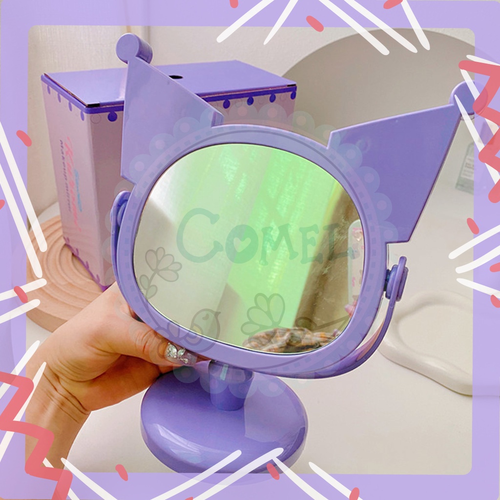 Comel Kids Kuromi Mirror Desktop Dressing Mirror Cartoon Kuromi Shape ...