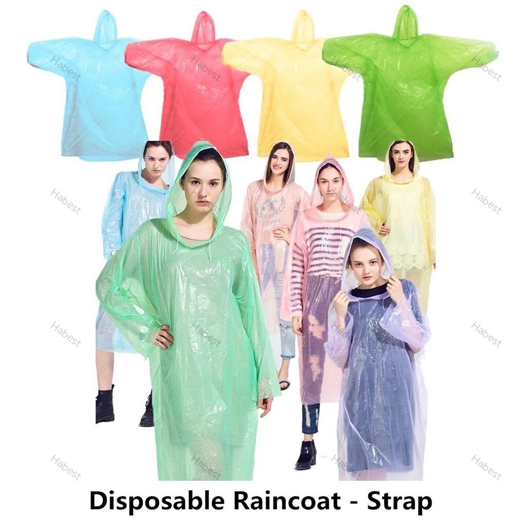 One Time Use Adult Travel Outdoor Disposable Semi Rain Coat Plastic ...