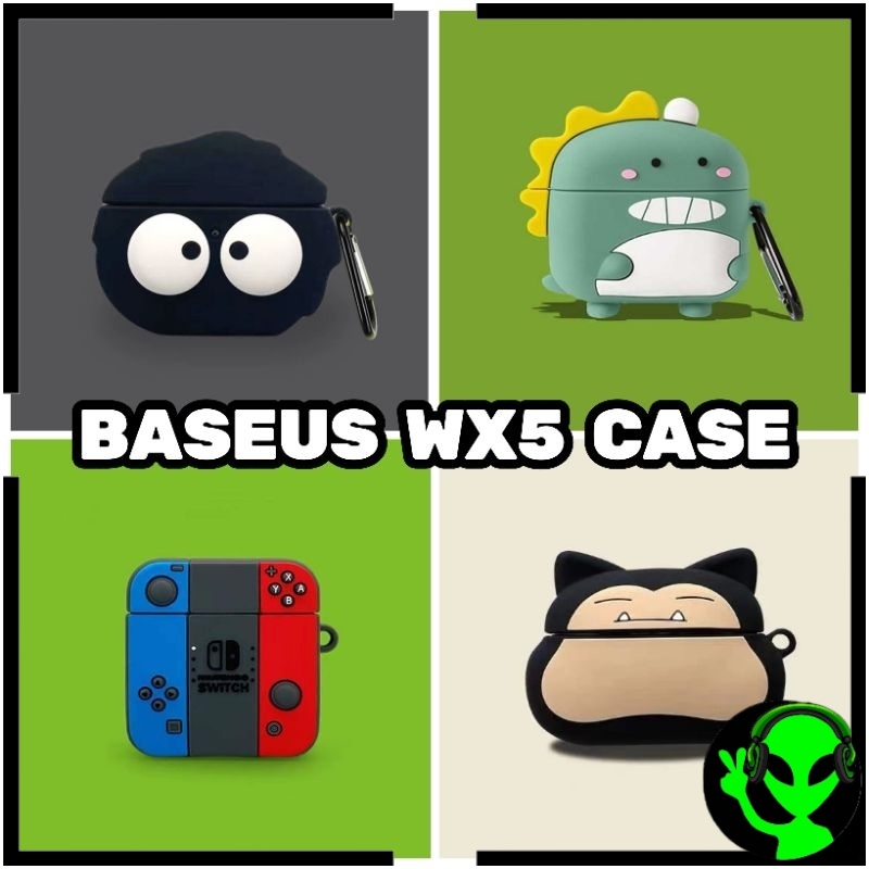 Baseus WX5 Case Cartoon Cute Wireless Earbud Case Protective Soft ...