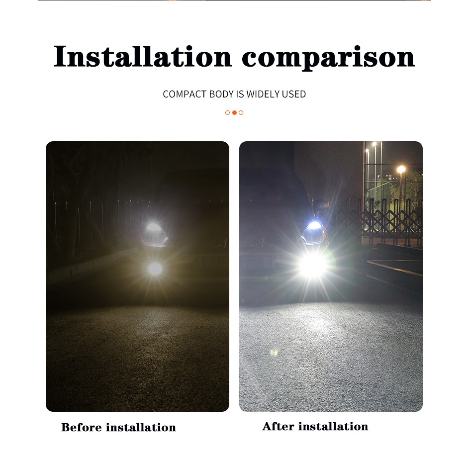 2Pcs 24SMD Auto Fog Light Two-Color LED Car Light H8 H11 H3 H4 H7 9005 HB3 9006 HB4 H16 P13W Day ...