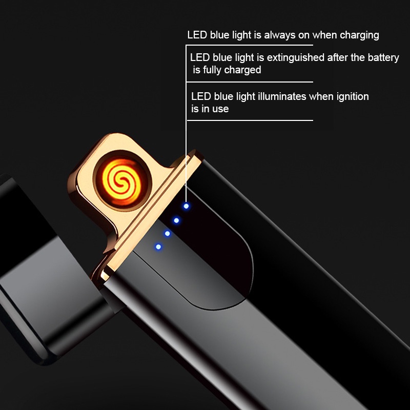 Smart Touch Sensor USB Rechargeable Arc Flameless Plasma Electric ...