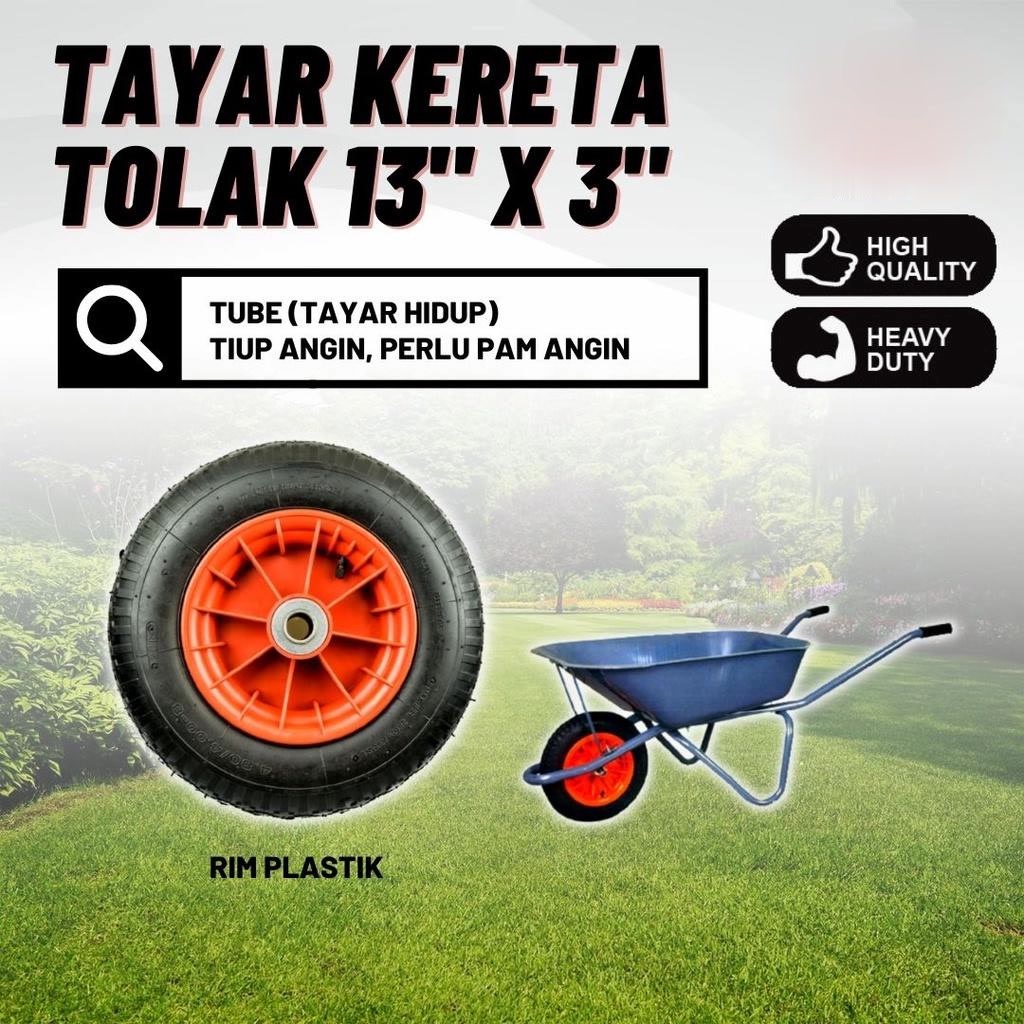 Gaja Heavy Duty Tayar Kereta Sorong Rim Kereta Tolak Plastic Pneumatic ...