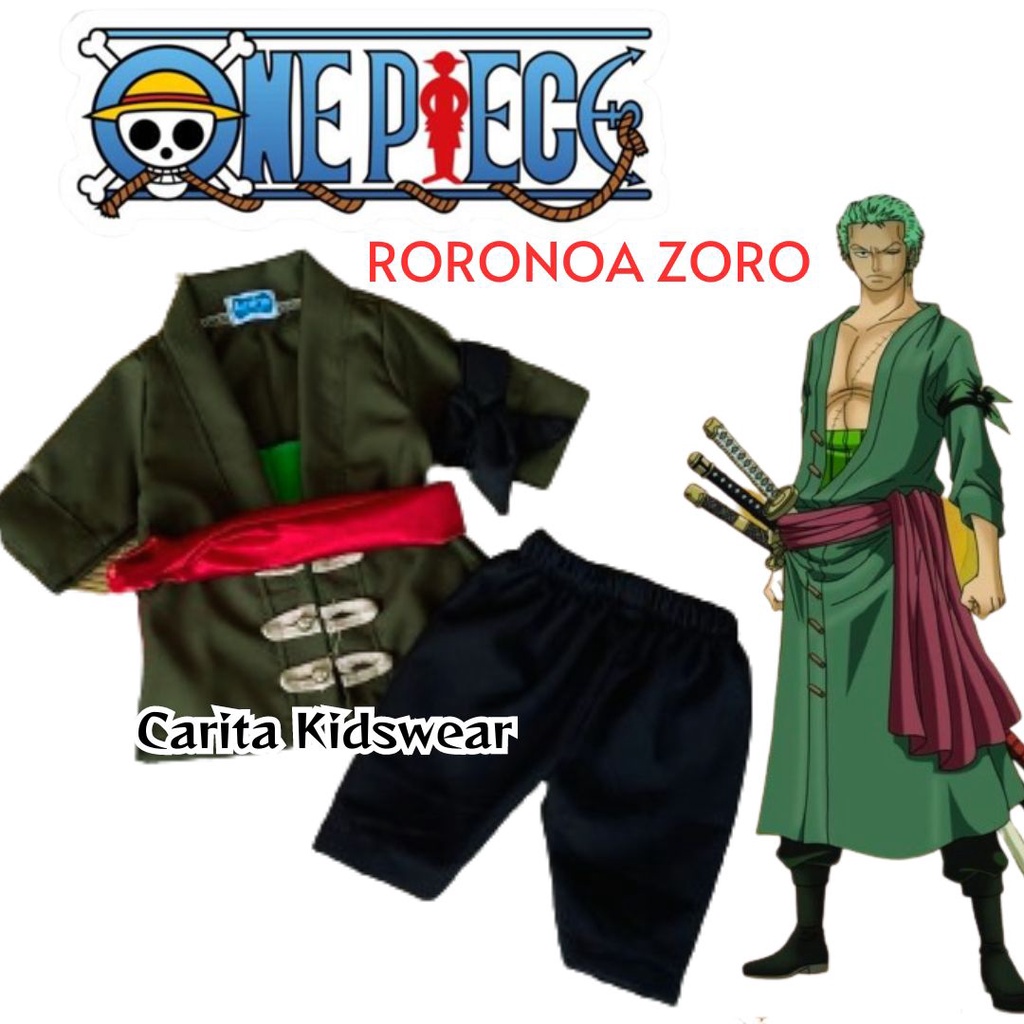 5.5 Roronoa Zoro Cosplay One Piece Costume Adult Children's Birthday ...