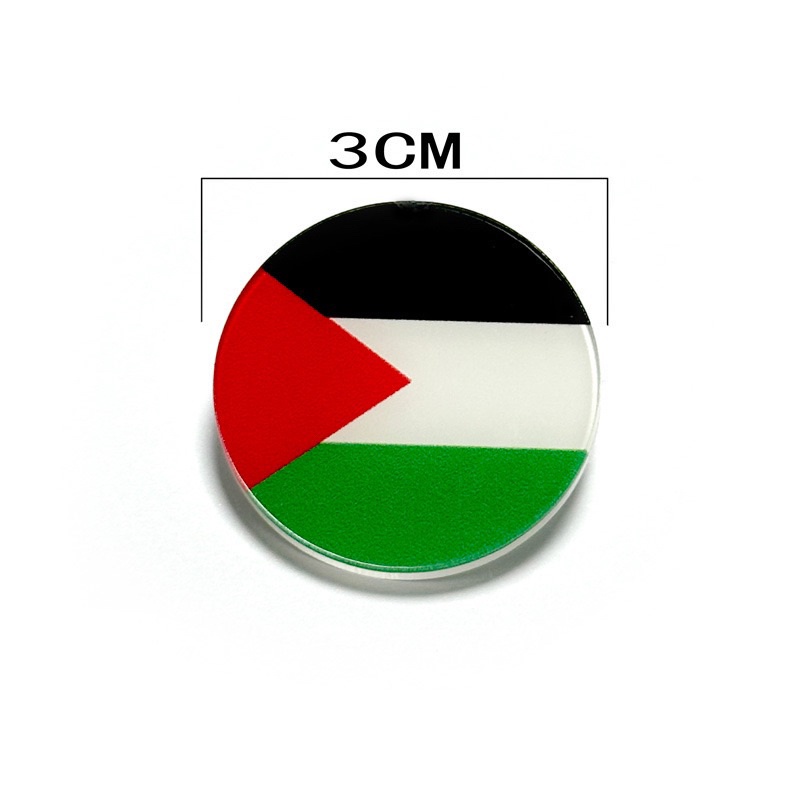 Pin Bulat Bendera Palestine Flag Pin Bendera Free Palestine Pin Brooch Badge Button Aksesori Pin