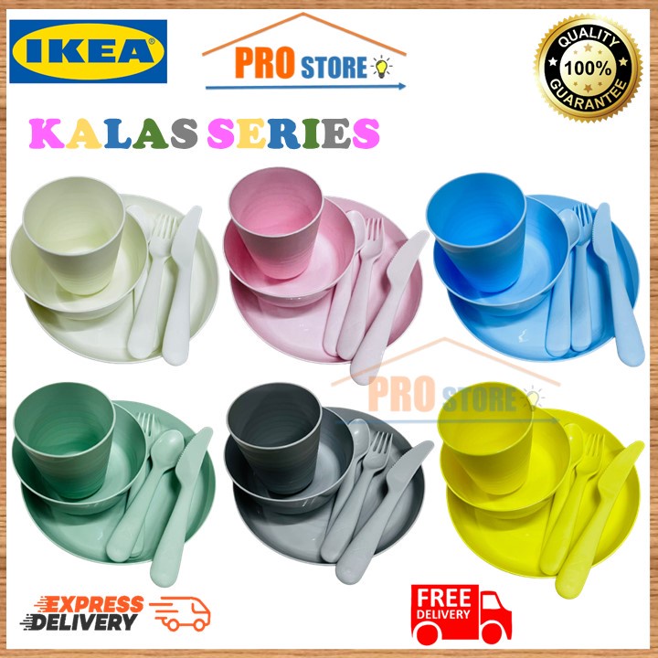 [READY STOCK] Original IKEA Kalas Plastic Assorted Colour Plate Mug ...