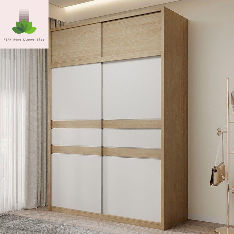 Muyue sliding door wardrobe modern minimalist home bedroom small ...