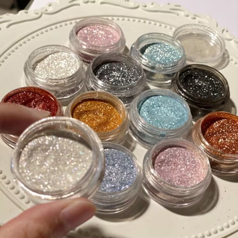 Pearl Sparkling Powder Starry Sky Crystal Mud Mica Powder Cake ...