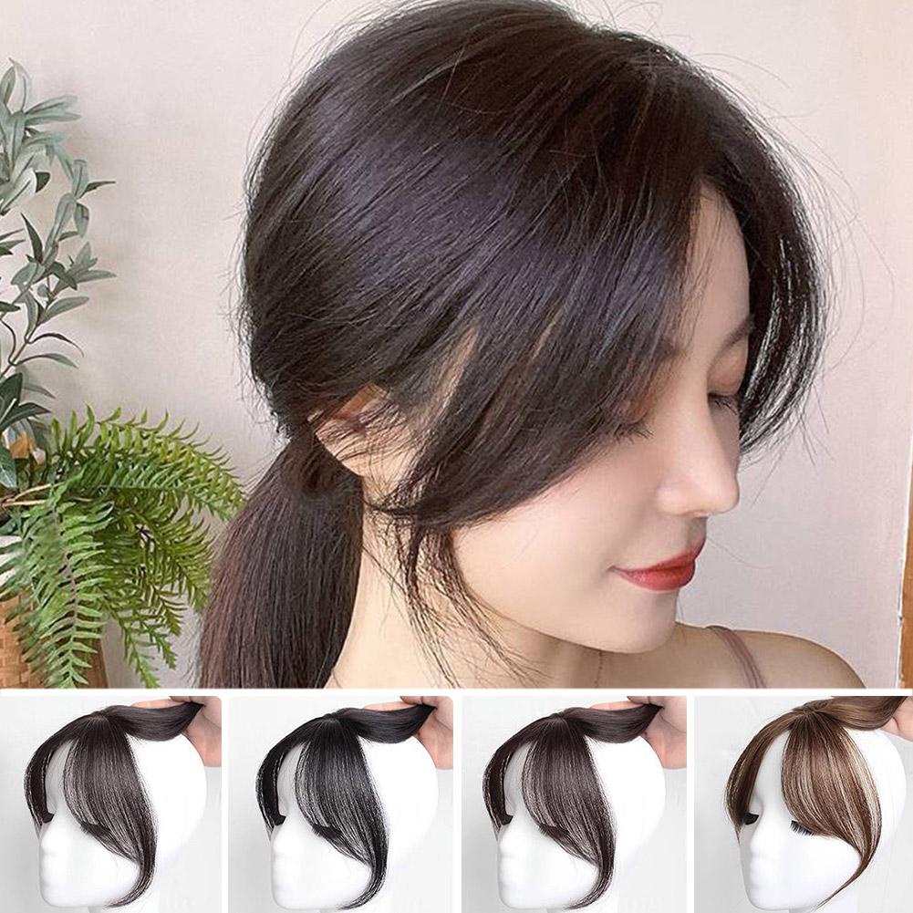 Eight character bangs wig wig for woman Hair extensions 3D center split ...