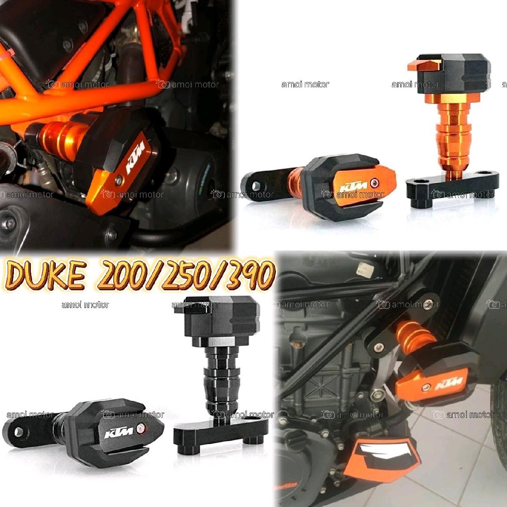 KTM DUKE 200 250 390 FRAME SLIDER PROTECTOR SIDE ENGINE GUARD CRASH BAR ...