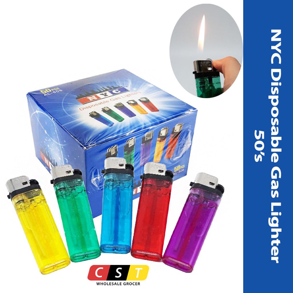 NEW Ready Stock! NYC Disposable Gas Lighter 50pcs | Shopee Malaysia